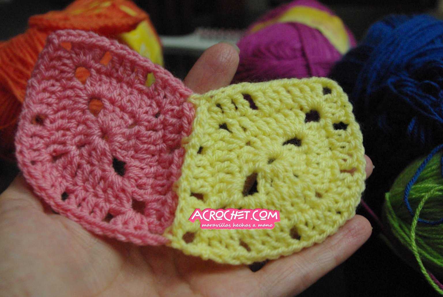 Unión de 6 rombos en forma de estrella – Blog Acrochet