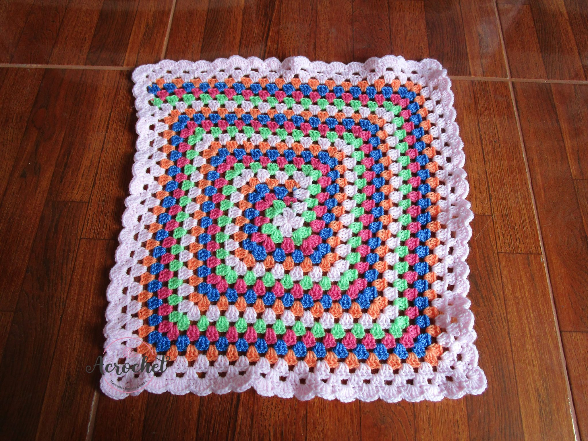 Tejamos Un Cuadrado En Colores Al Estilo Espiral Blog Acrochet